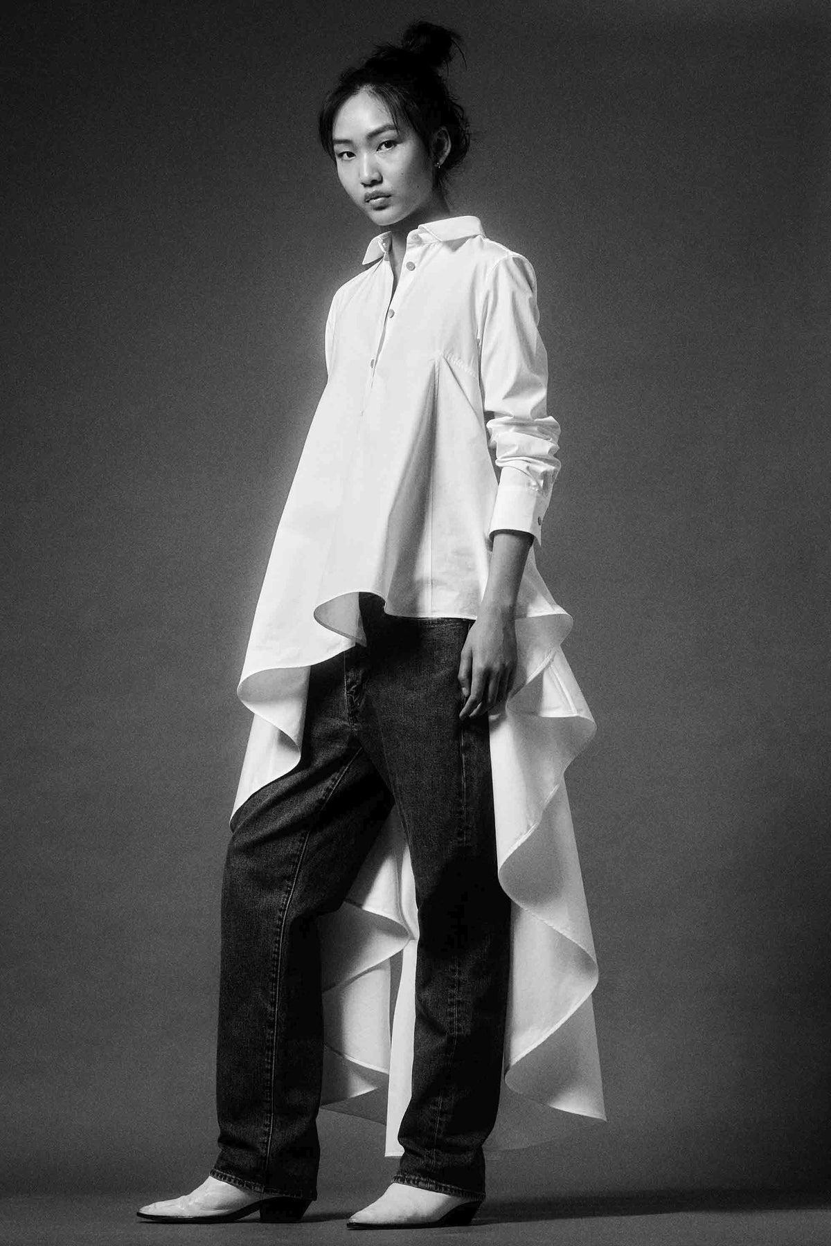 Long Back Asymmetric Cotton Shirt – palmer//harding