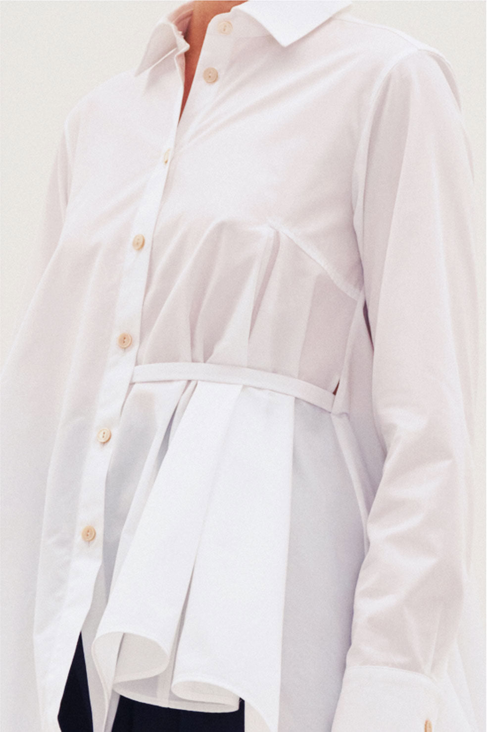 Long Back Asymmetric Cotton Shirt